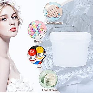 9Pcs 3.4oz/100ml Cosmetic Pot Jars,Empty Wide-Mouth Plastic Jars with Dome Lids for Facial Mask Mixing,Hair Dye,Body Butter/Lotion,Travel Storage Samples Containers-9Pcs of Spatulas Included