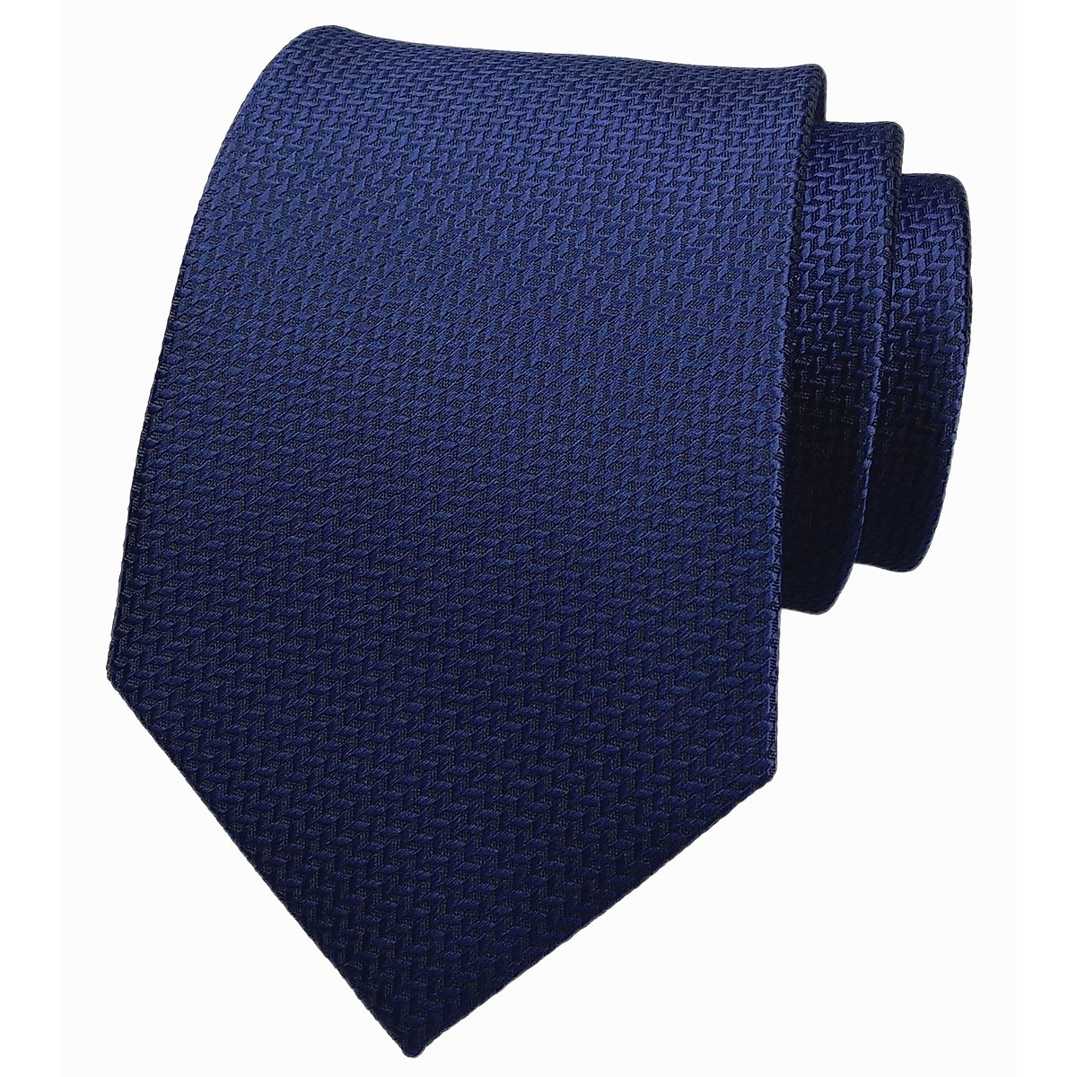 Elfeves Navy Blue Gingham Seft Ties Woven Narrow Party Cool Italy Necktie 3.15" for Men