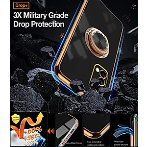 Jancyu Compatible with Oppo Find X3 Lite Case, Oppo Reno 5 5G Phone Case with Ring Holder, 360 Degrees Protective Cover Silicone Magnetic Car Holder (Black)