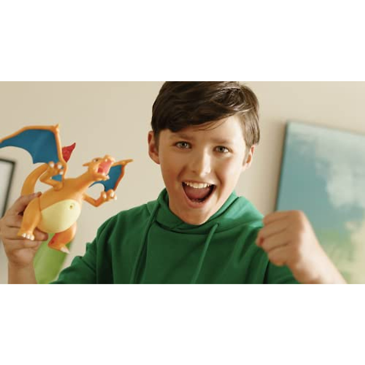 Pokemon Charizard 7-inch Deluxe Feature Figure - Interactive Plus 2-inch Pikachu with Launcher