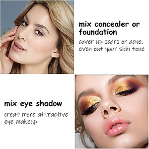 10 Pieces Makeup Spatula Scoop Stainless Steel Depotting Spatula Double-Headed Makeup Spatula Tool for Mixing Cosmetics