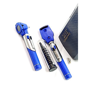 Premium Double Handle Otoscope Set -Otoscope/Great for School -Cynamed (BLUE)