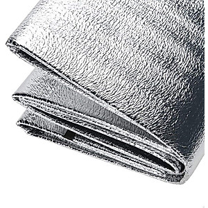 Camping Mat Foam Foil Blanket for Camping 150x200 cm Foam Pad Insulating Foil Mat Sleeping Tent Pad Thermal Aluminum Camping mat for Reflecting Heat Silver 59in x 78.7in / 150cmx200cm
