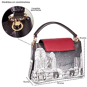 Nicole Lee Crossbody Shoulder Evening Bag Women - Colorful Snake Printed Vegan Leather Messenger Bag Strap Clutch Small Fashion Print (Sara is Soft but Strong)