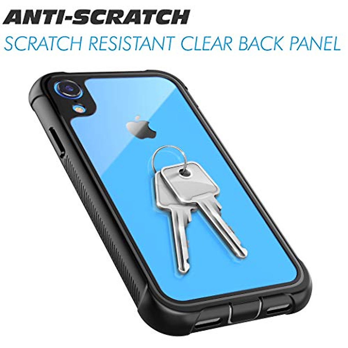 Pakoyi Designed for iPhone XR Case, Clear Full Body Bumper Case with Built-in Screen Protector Slim Clear Shock-Absorbing Dustproof Lightweight Cover Case for iPhone XR (6.1 Inch)