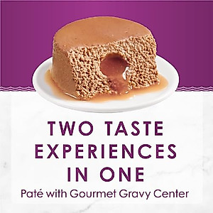 Purina Fancy Feast Savory Centers Pate Adult Wet Cat Food with Beef and a Gravy Center - (Pack of 24) 3 Oz. Cans