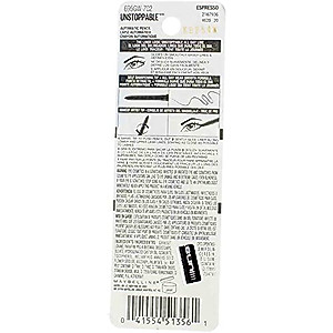 Maybelline Unstoppable Unstoppable Smudge-Proof Eyeliner, Waterproof, Espresso [702], 0.01 oz (Pack of 2)