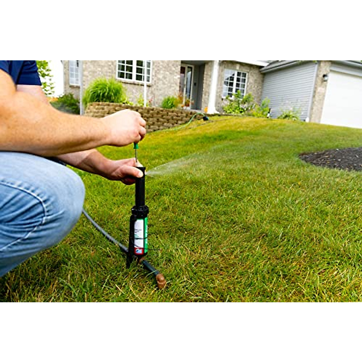 Rain Bird 32HE In-Ground Pro Rotor Pop-up Sprinkler System Kit with Click-N-Go Garden Hose Connection