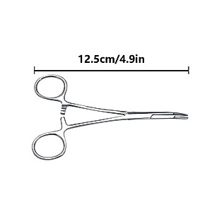 Dog Ear Hair Removal Tool, Dog Ear Plucking Tool Dog Ear Hair Remover Pets Ears Nose Hair Puller Stainless Steel Grooming Cleaning Clamp with Curved Tip Tweezers for Pet Cat Trimmer Accessories(small)