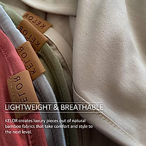 KELOR Luxury Bamboo Wrap Blanket - Single Sided - Stretchy, Lightweight, Soft & Breathable - Cooling Viscose with Spandex, Versatile Wearable Travel Blanket - Shawl - Scarf - Baby Wrap - Grounded Gray