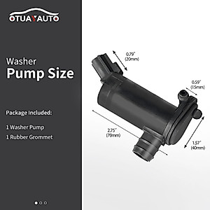 OTUAYAUTO Premium Windshield Washer Pump Replacement for 98-17 Ford Expedition Limited, 98-10 Ford Explorer, 00-05 Ford Excursion, Lincoln, Mercury -OE# Grommet 6F9Z-17664-A, F75Z-17664-BA