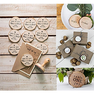 50Pcs Wood Slices 2.4"-2.8" Unfinished Natural Wood Rounds with Pre-drilled Hole and 66Feet Twine String, Wood Slices for Wood Burning Painting DIY Crafts Christmas Ornaments Party Wedding Decor