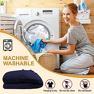 huayoute Oversized Blanket Hoodie Wearable Blanket Sweatshirt for Women Men Adult and Kids, Super Soft Warm and Cozy Hooded Blanket Thick Flannel Blanket with Sleeves and Giant Pocket（Navy Blue）