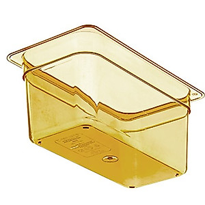 Carlisle FoodService Products 3086213 StorPlus High Heat Food Pan, 6" Deep, Third Size, Amber