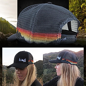 Grace Folly Trucker Hat for Men or Women- Many Cool Designs (Mountain- Mesh Print)