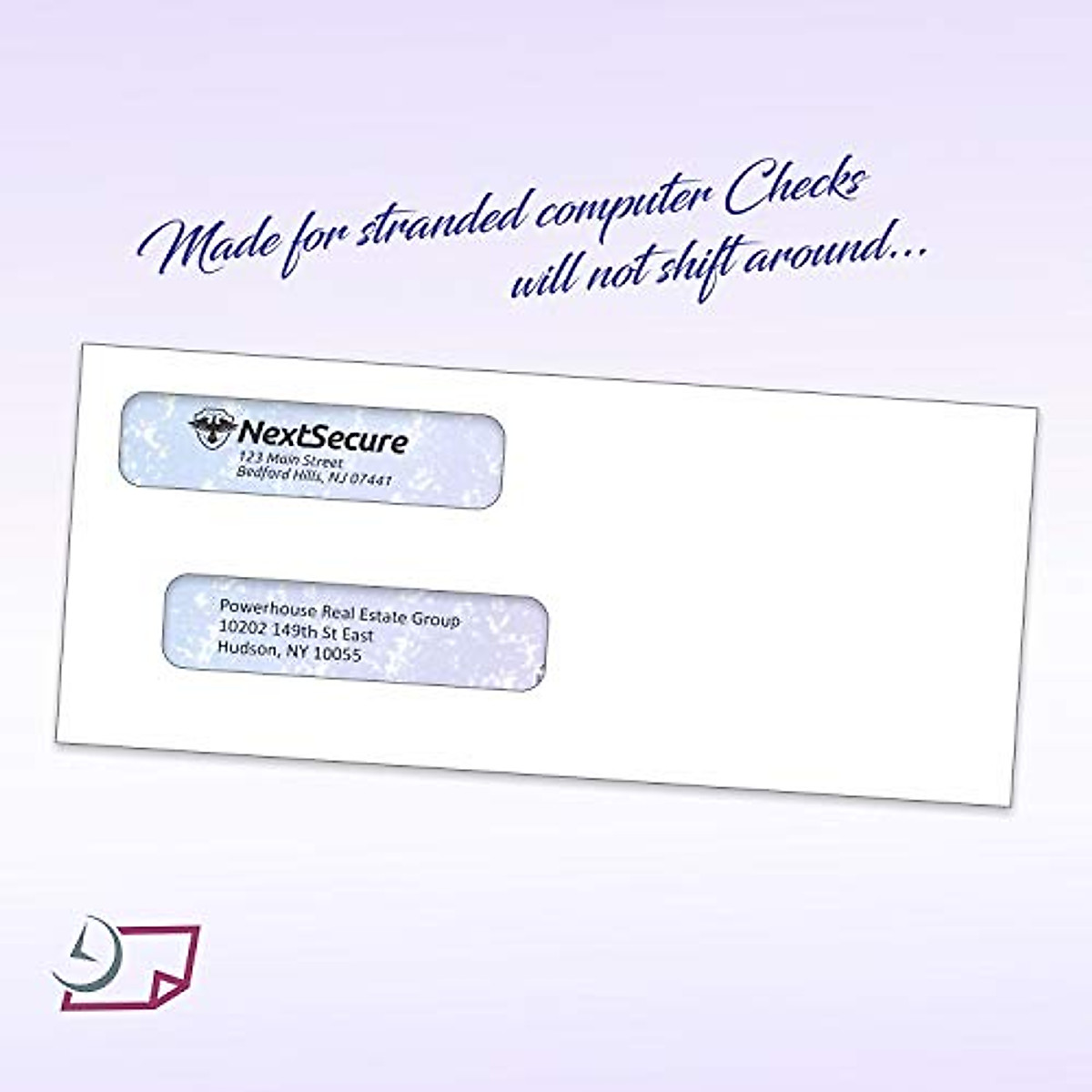 NextDayLabels - Box of 500# 8 Self Seal Double Window Security Check Envelopes