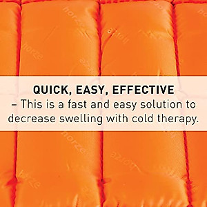 HORZE Pro Cooling Therapy Ice Wrap for Horses, Quick Cooling Gel Ice Pack with Flexible Straps, 1 Size - Pair - Jet Black