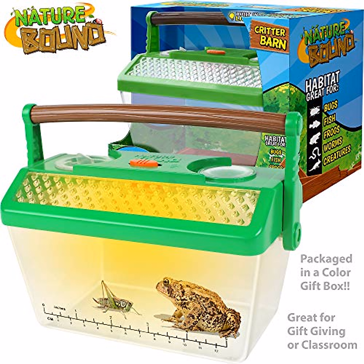 Nature Bound Bug Catcher Critter Barn Habitat for Indoor/Outdoor Insect Collecting with Light Kit, White
