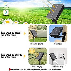 Waterproof 48 FT RGB Solar String Light Outdoor with 16 S14 E26 Shatterproof LED Bulbs, Solar Powered Patio Lights String with Remote Control for Backyard Garden Party.