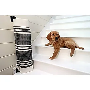 The Stair Barrier Baby Gate for Stairs - Easy Install Banister to Wall - Climb-Resistant Fabric Baby Gate Stairs Banister - 36" - 43" Regular, 32" Height - Made in USA New 2039