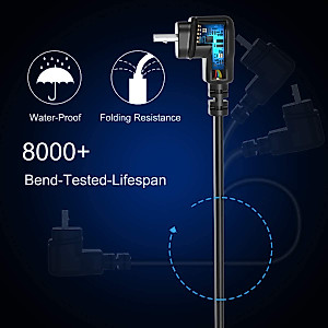 Itramax 30 FT Blink Outdoor/Indoor (3rd Gen) Charger Cable with Adapter(2 Pack),Compatible for Blink XT/XT2 Camera Charging Brick and 90 Degree Right Angled Micro USB Cord,Waterproof Power Wire Supply