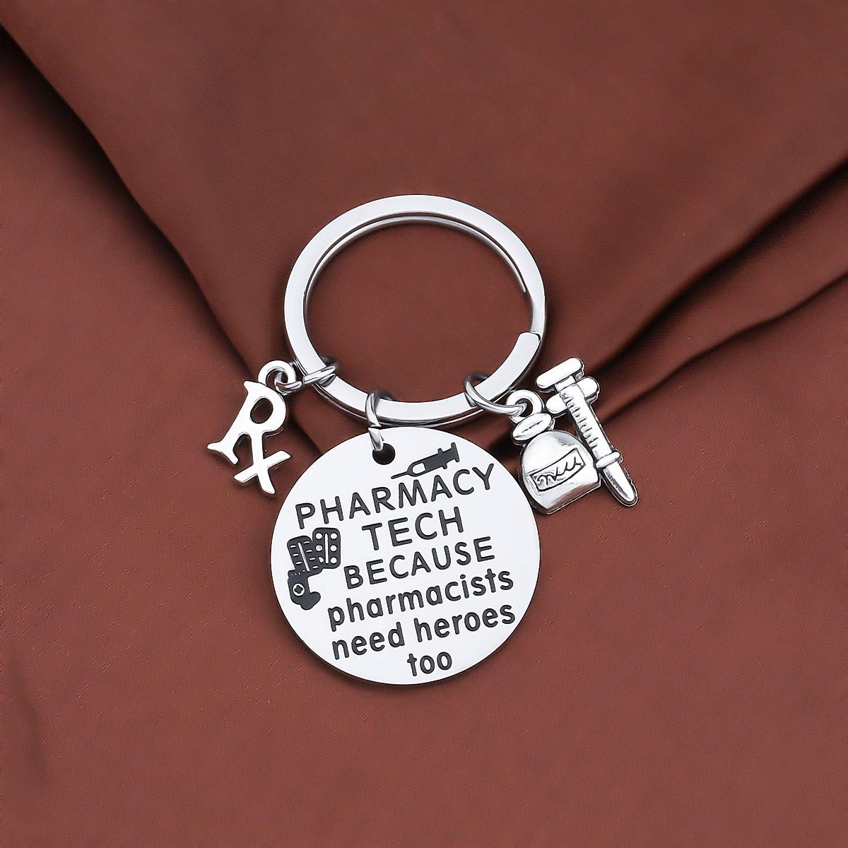 KUIYAI Pharmacy Tech Because Pharmacists Need Heroes Too keychain(Pharmacy Tech KS)