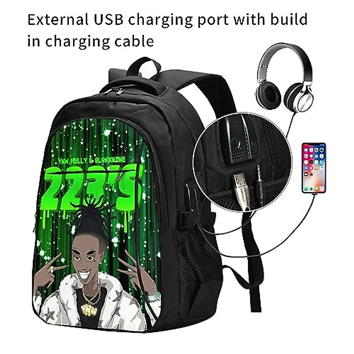 HAUoRpUw Y*N*W Rapper Melly Backpack