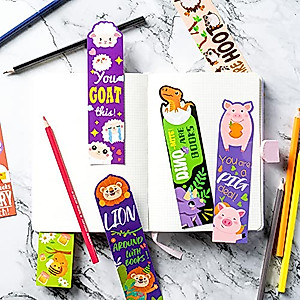 3sscha 72Pcs Animals Bookmarks Shark Cartoon Hilarious Reading Bookmarks for Kids Teacher Student Classroom Reward Supplies Gift for Children Page Markers for Adults Reading Lover Home Office Library