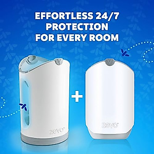 Zevo MAX Flying Insect Trap, Fly Trap Captures Houseflies, Fruit Flies, and Gnats (1 Plug-in Base + 2 Cartridges)