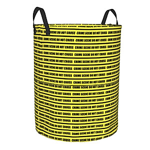 Crime Scene Laundry Hamper Basket with Handles For Bathroom Laundry Storage Bedroom