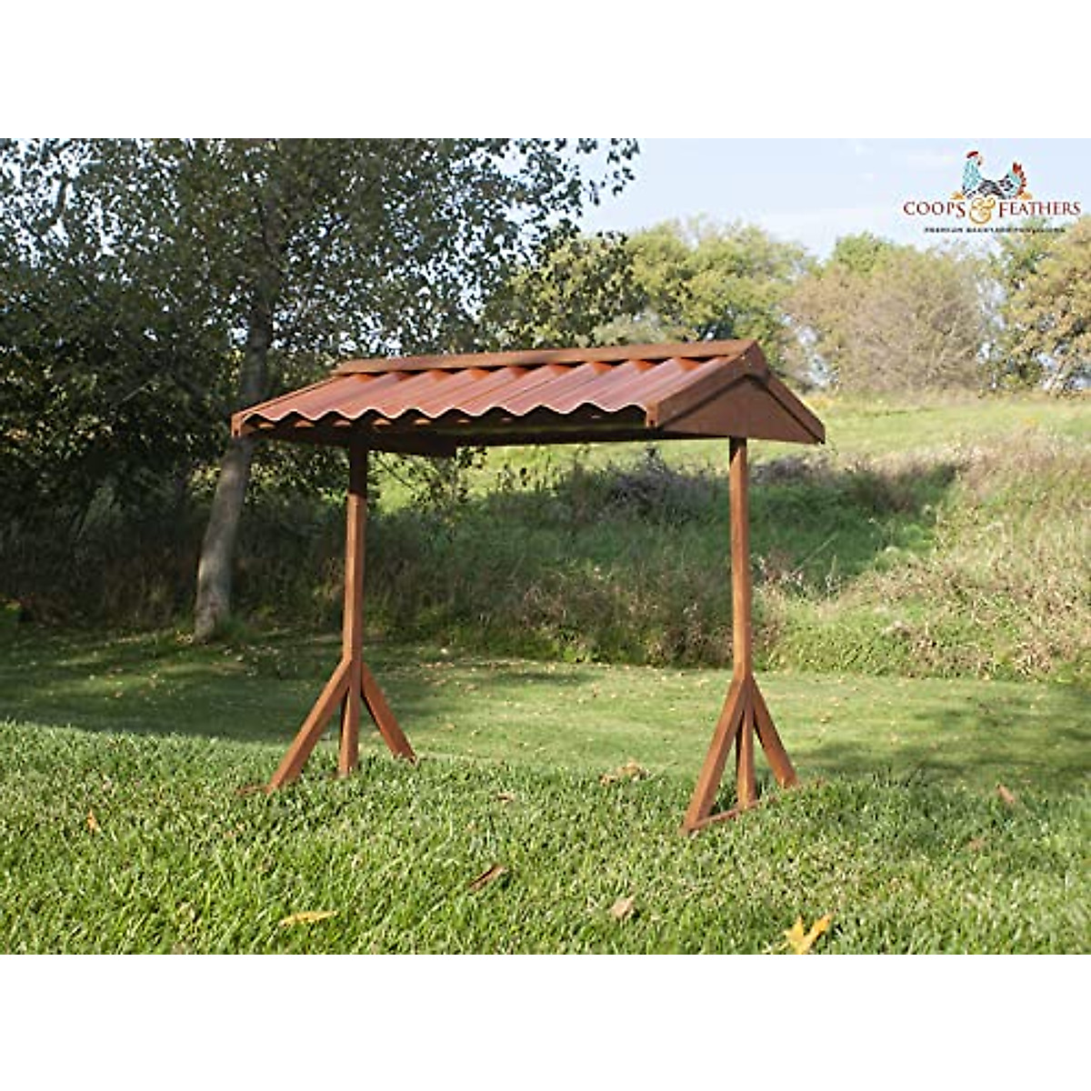 Coops & Feathers Food & Water Shelter-Keep Birds from Roosting on Feeders/Waters and & Prevent Food from Getting Wet