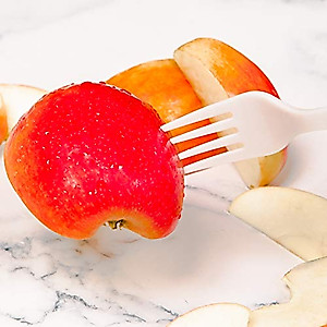 MAUI Plastic Forks And Spoons- Heavy Duty Disposable 100 Forks & 100 deep wide Soup Spoons(Set of 200 Total) - Strong Heavyweight Easy to Open Set - Good For Gathering & Parties Hard To Break by "Maui