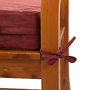 Outdoor Bench Cushion Cover 48 x18 x 3 inch,Waterproof Cover with Zipper&Ties,Fade-Resistant Slipcover,Patio Porch Swing Cushion Cover Replacement Only,No Insert(Dark Red)