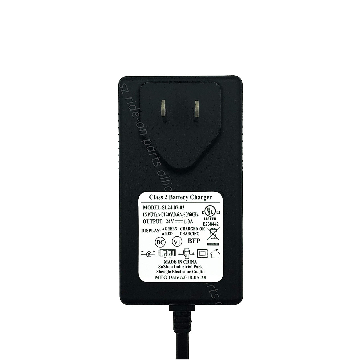 24 Volt Charger for Kid Ride On Car 24V Battery Charger for Grave Digger Monster Truck & Yamaha 24V Grizzly Riding Toy Powered Electric Car Accessories