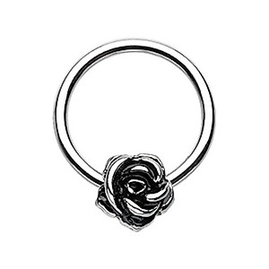 Rose Petal Steel WildKlass Captive Bead Ring (16g 3/8" (10mm))