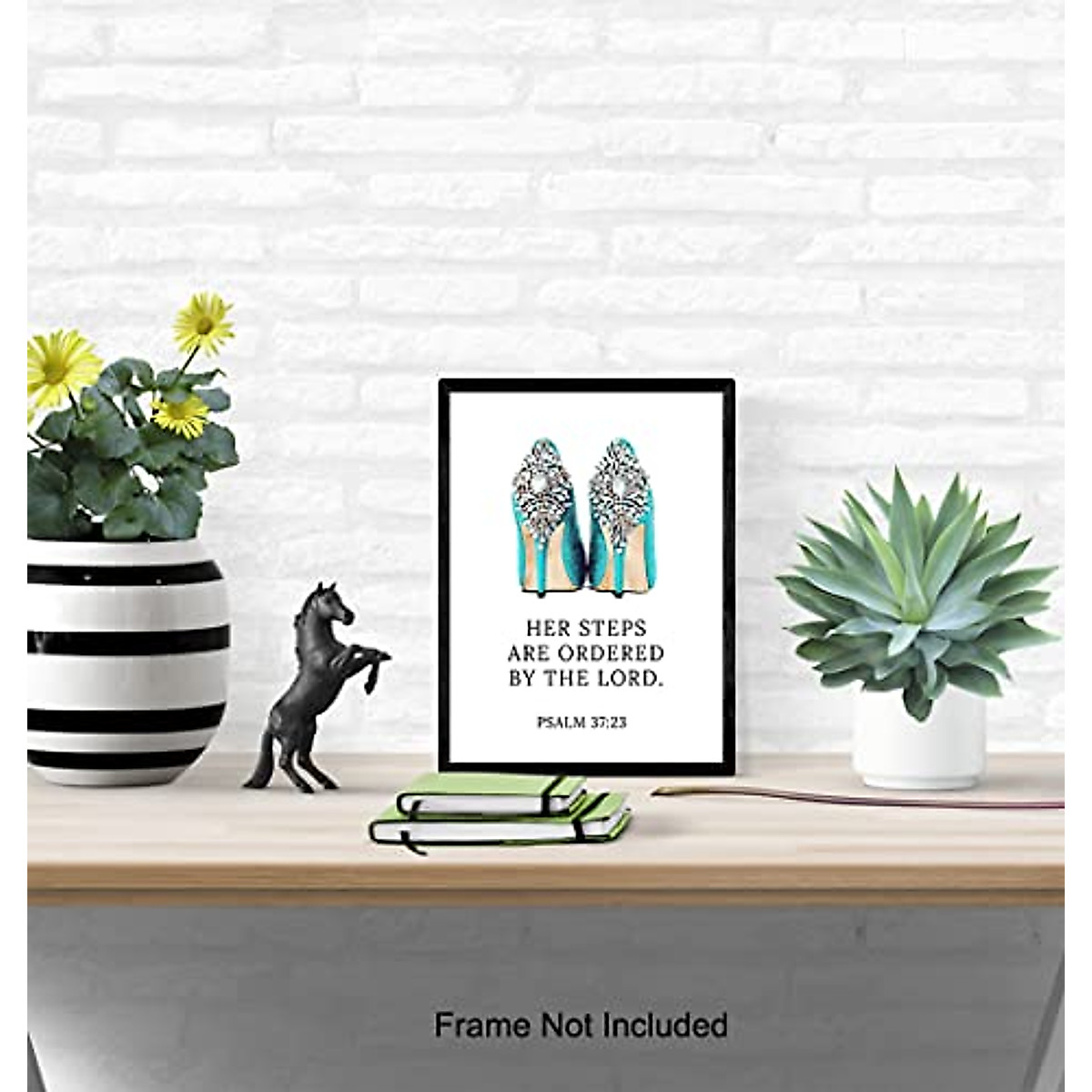 Glam Christian Gifts for Women - Religious Wall Decor - Bible Verses Wall Decor- Holy Scriptures Wall Art - Spiritual Gifts- Inspirational Quotes - Light Blue - Catholic Gifts Women - God Wall Decor