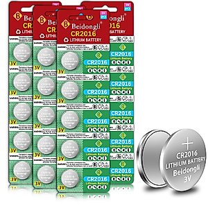 Beidongli CR2016 Battery3V Lithium Battery High Capacity Long Lasting Battery 20 Count