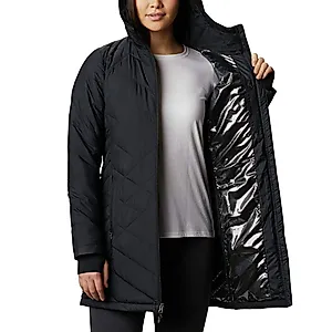 Columbia Women's Heavenly Long Hooded Jacket, Black, 2X