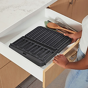 Rubbermaid Collapsible Dish Drying Rack, Dish Drainer, Raven Grey