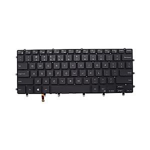 Abakoo New Keyboard Replacement for Inspiron 15 7000 15-7558 15-7568 XPS 15 9550 9560 9570 Precision 5510 m5510 5520 5530 NSK-LV0BW us Backlit Black