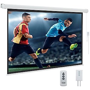 YODOLLA Motorized Projector Screen 84",16:9 4K HD Electric Projector Screen Wall Mounted Ceiling Automatic Retractable Movie Screen for Indoor Outdoor