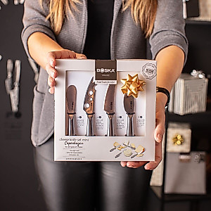 Boska Cheese Slicer & Knives - Lovers Set Copenhagen - Multi-Functional for Cheeses, Citrus & Hard Vegetables - Dishwasher Safe