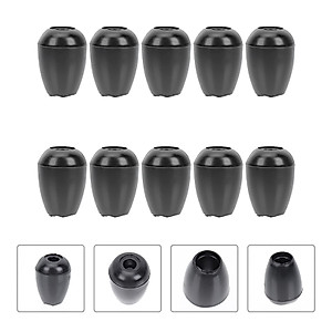 10pairs Replaceable Hospital Tip Earbuds Ear Replacement Buds Parts Ear- Universal Black - Sealing Supplies Earplugs Accessories for