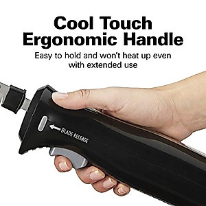 Hamilton Beach Set Electric Carving Knife for Meats, Poultry, Bread, Crafting Foam and More, Storage Case and Serving Fork Included, Black (74277)