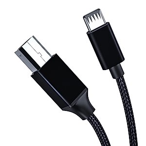 Lightning to Midi Cable for iPhone i-Pad, 3.3FT USB 2.0 Type B to Lightning Cable Compatible with iPhone to Midi Controller, Electronic Music Instrument, Midi Keyboard, Recording Audio Interface