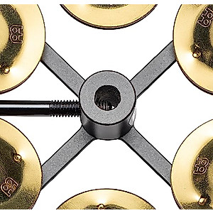 Meinl Percussion THH1B-BK Professional Series Hi Hat Tambourine, Single Row Brass