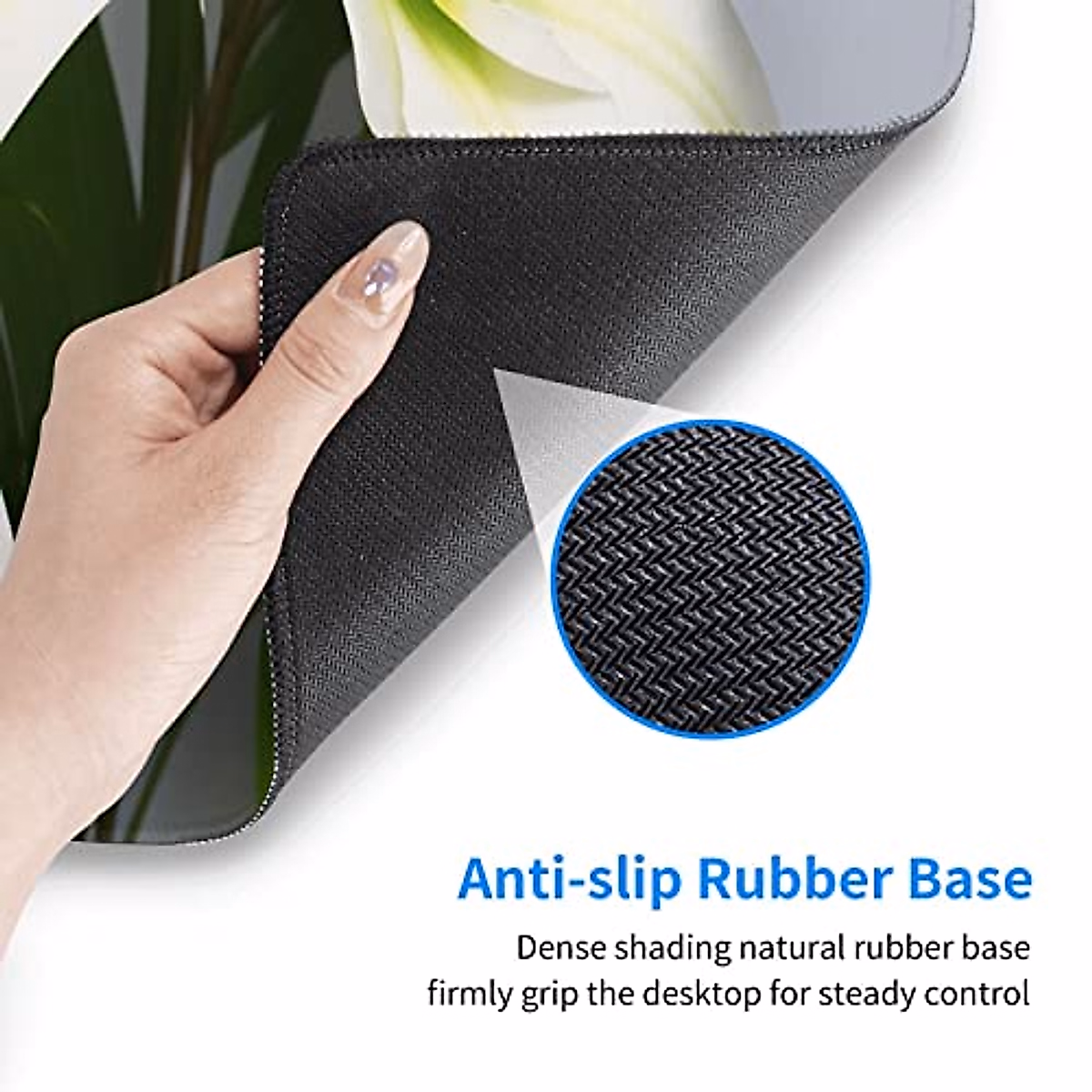 Lily Flowers Mouse Pads for Laptop and PC, 11.8"x31.5" Mouse Pad for Office and Cute Gaming Pads.