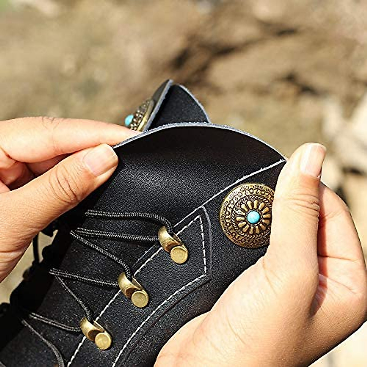 Windfulogo PU Leather Archery Arm Guard Hand Protector Brace Longbow Hunting Shooting Black