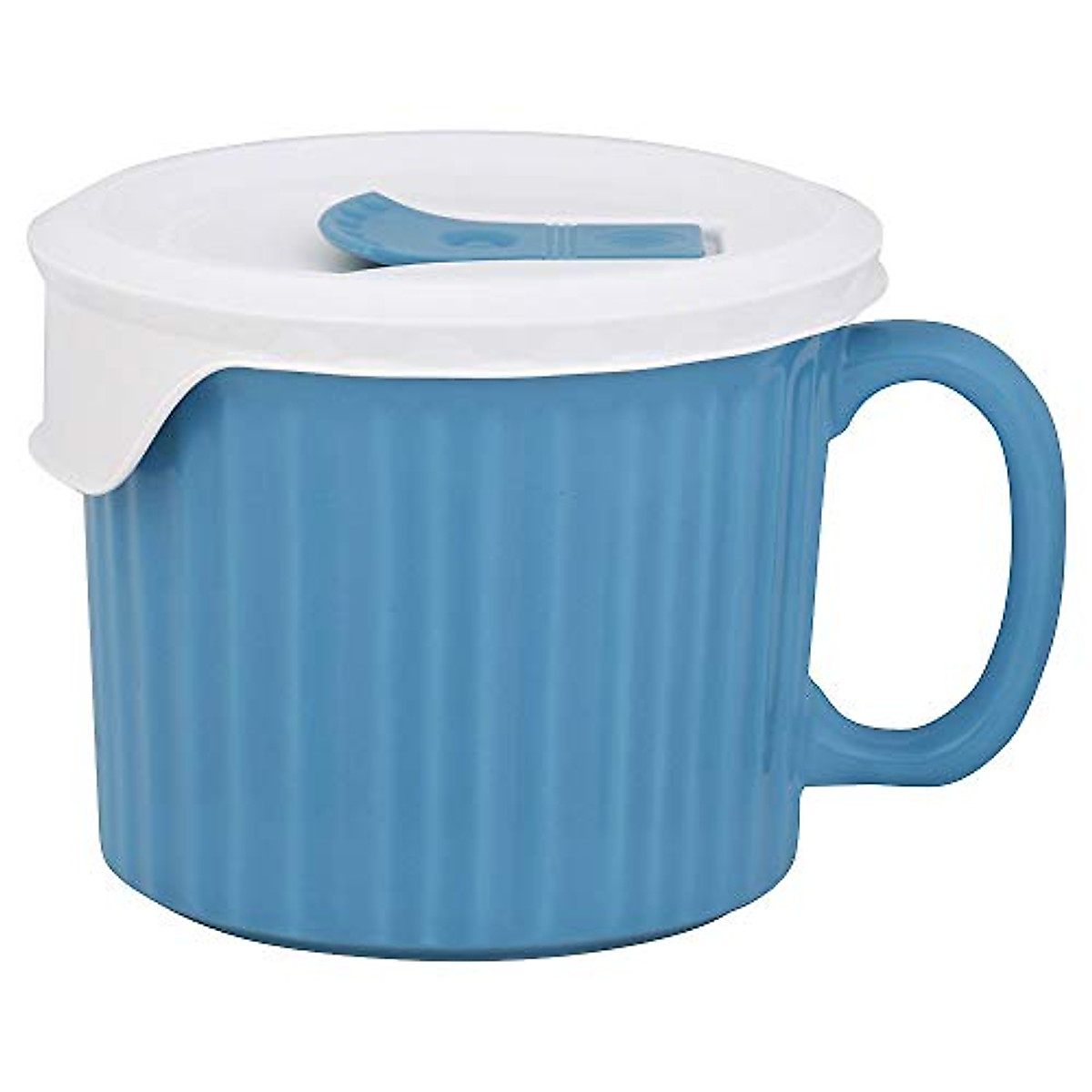 CorningWare Ceramic Colours Pop-Ins Pool 20-oz Mug w/Lid, 1 Count (Pack of 1), Blue