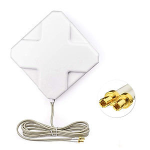 Eightwood 35dBi 4G LTE Antenna, MIMO Dual TS9 Male Antenna Compatible with 4G Router MiFi WiFi Hotspot Verizon AC791L Netgear LB2120 Nighthawk MR1100